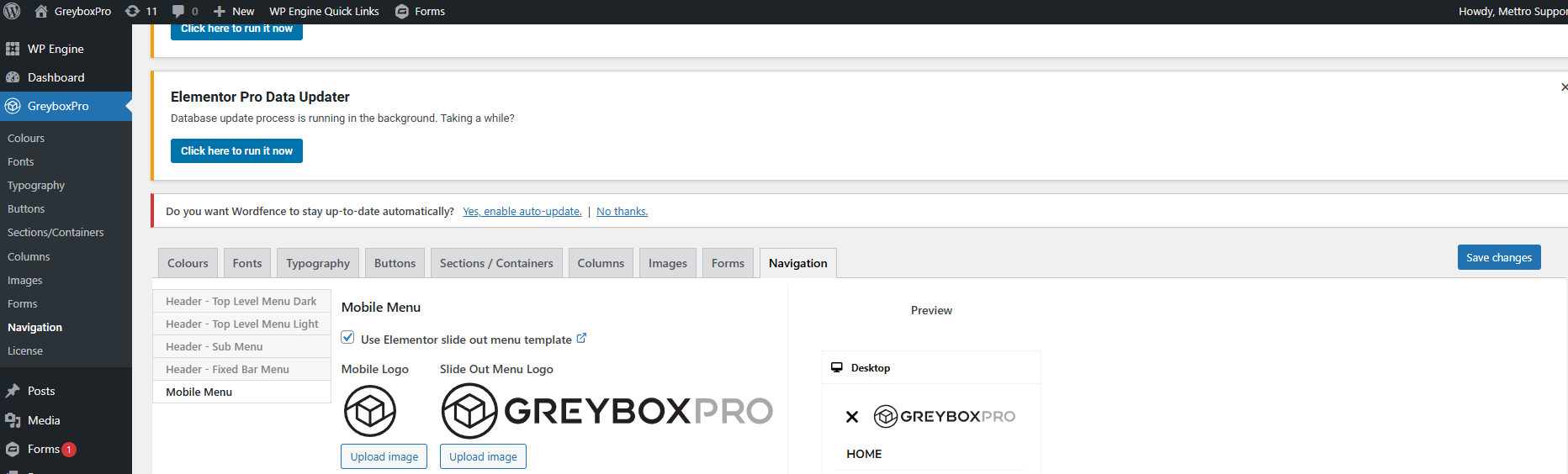 Overriding the Default Mobile Slide-Out Menu of GreyboxPro - GreyboxPro